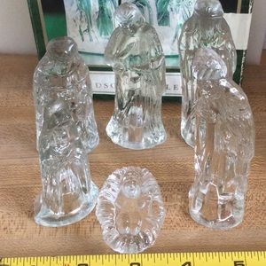 Catholic | Art | New 6piece Clear Glass Nativity Set | Poshmark